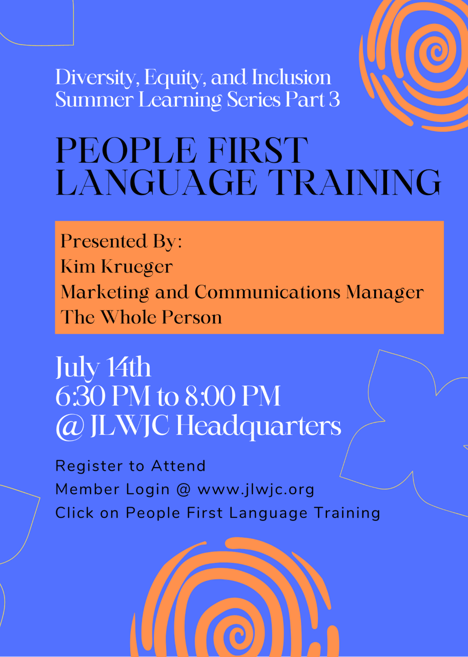 DEI Learning Session: People First Language – Junior League of ...
